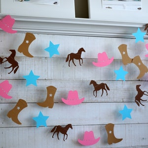 Cowgirl Party Garland: Boots, Hats, Horses, Stars - Etsy