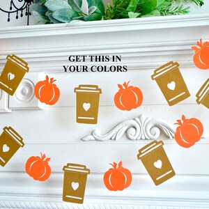 Pumpkin Spice Latte Garland, Coffee Bar Decor, Fall Coffee Lover Gift ...