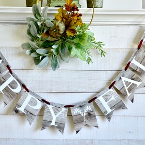 HAPPY FALL Banner - Rustic Wood Banner, Fall Bunting, Fall Mantel ...