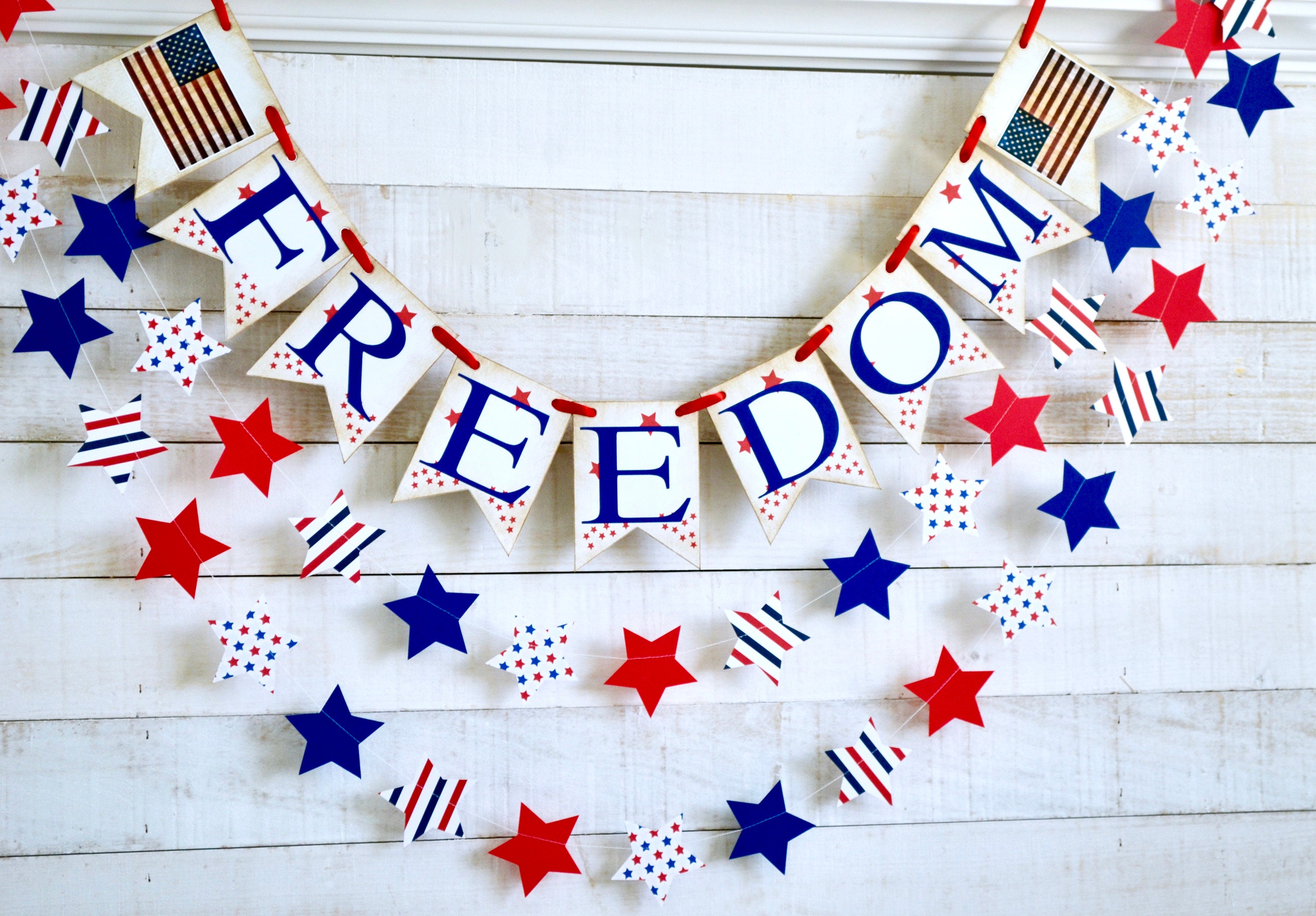 4th of July Banner Freedom Banner Fourth of July | Etsy