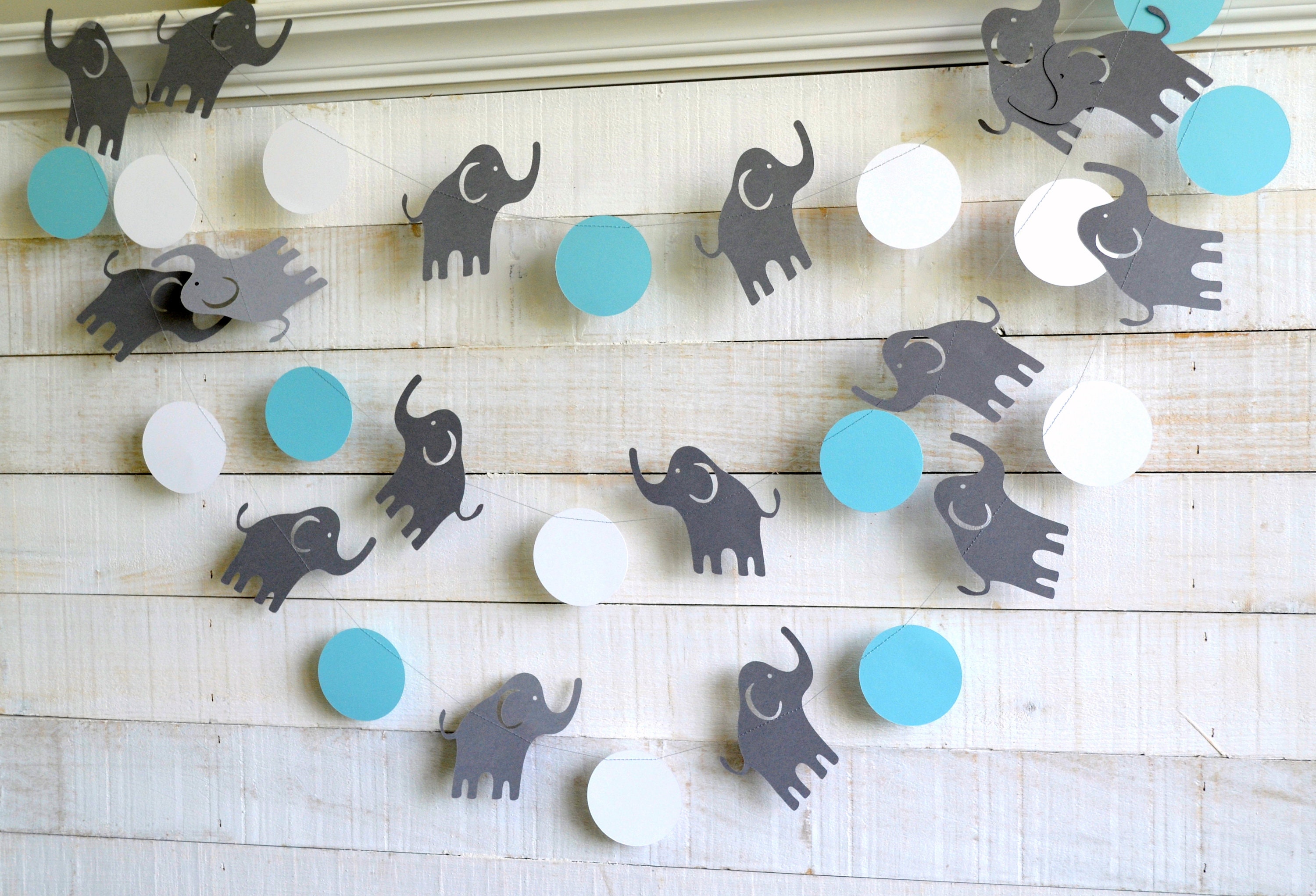 Elephant Baby Shower decorations blue It's a boy blue | Etsy