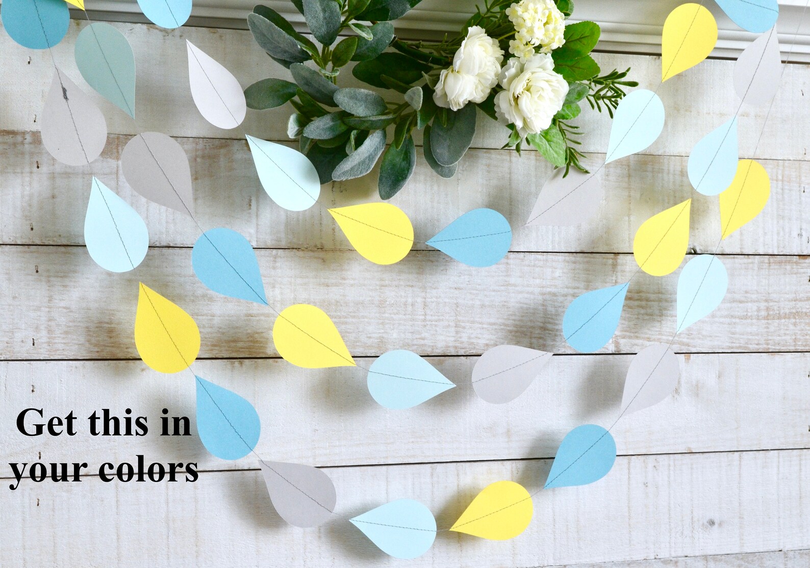 Raindrop Baby Sprinkle Decorations Raindrop Garland Hanging | Etsy