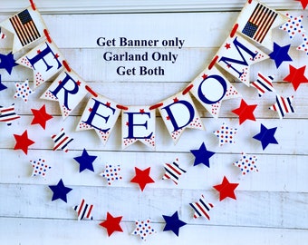 Printable Rustic 4th of July Banner - Etsy
