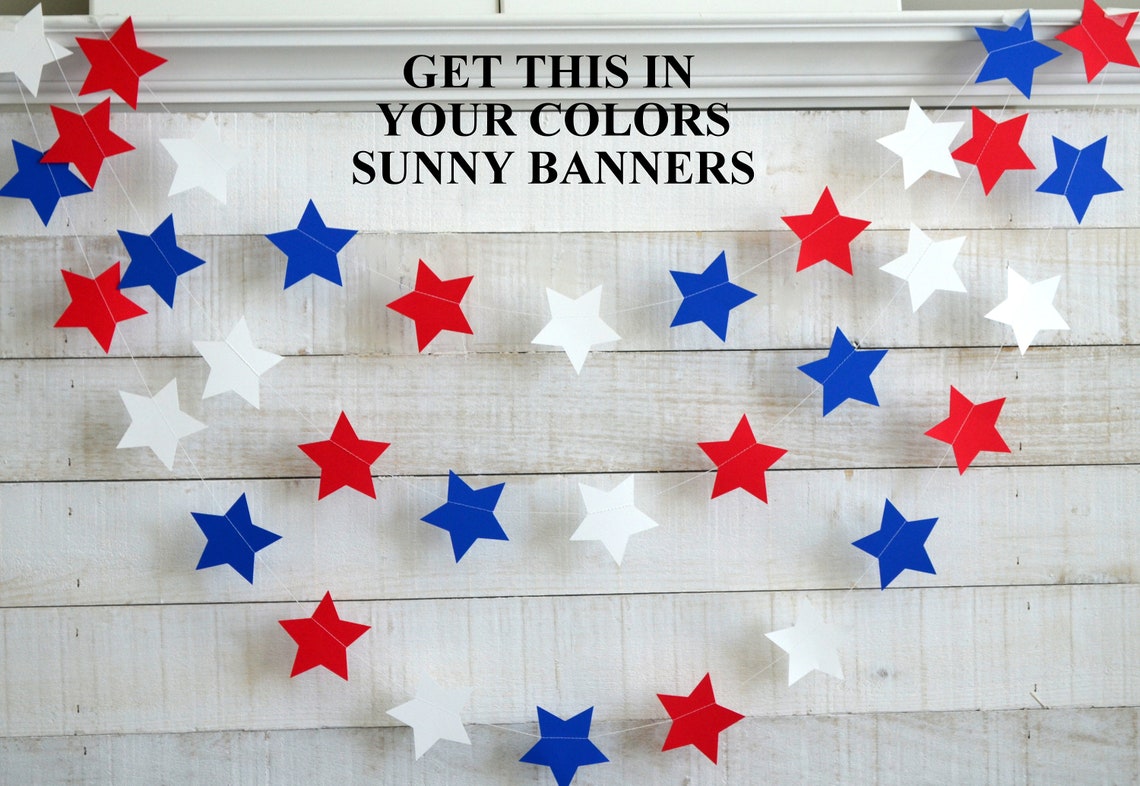 4th July Party Decor Red White and Blue Party Decor | Etsy