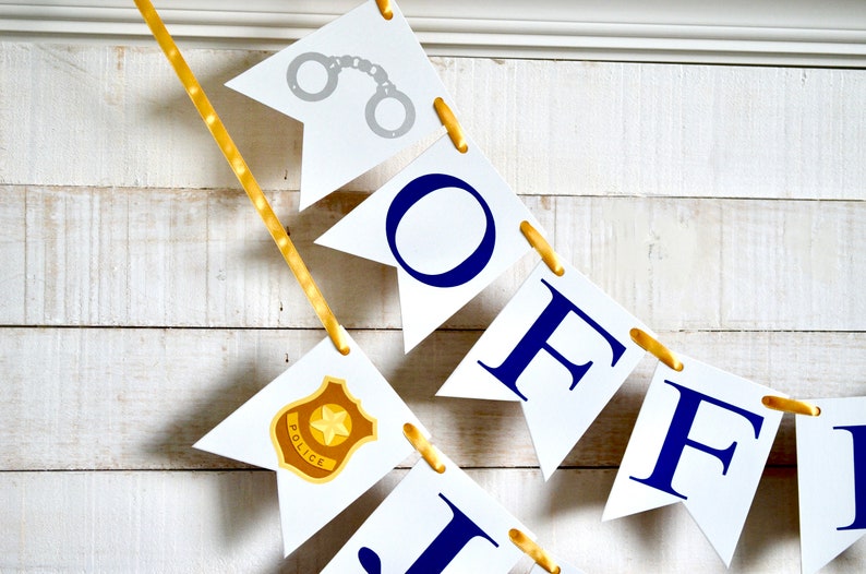 Police Officer Name Banner Police Birthday Banner Police - Etsy