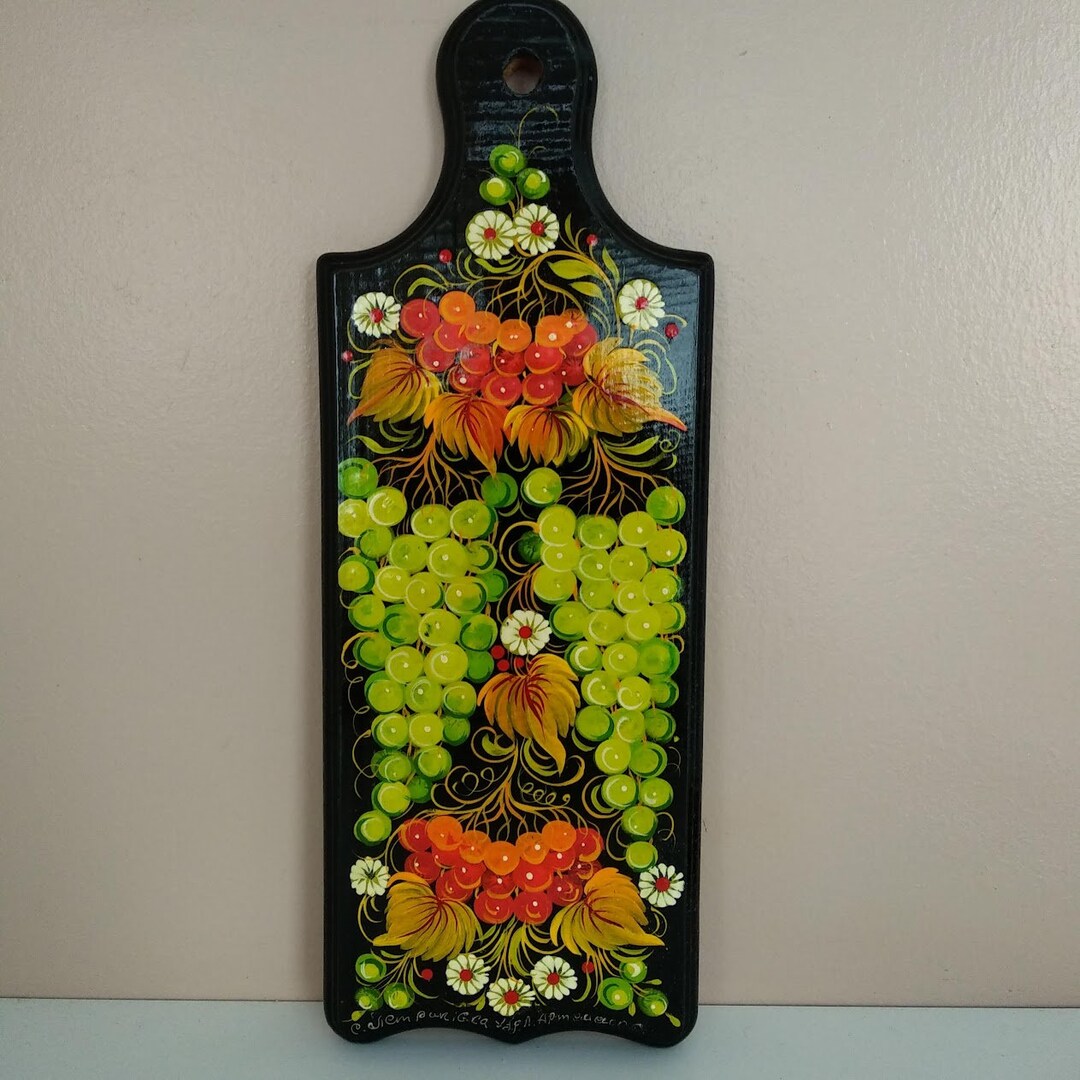 Hand-painted Wood Cutting Board, Petrikov Art, Easter Decor - Etsy