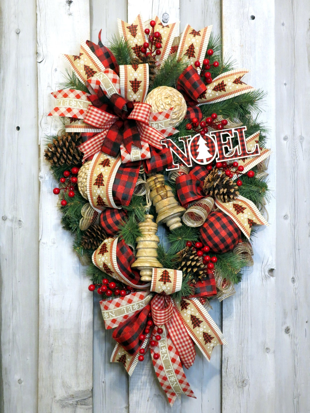 Xl Christmas Wreath Farmhouse Wreath Rustic Wreath Christmas Swag