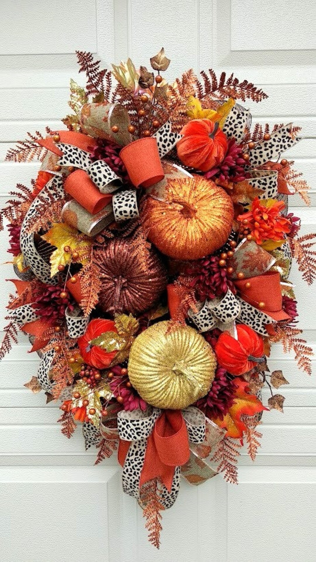 XL Fall Wreath Pumpkin Wreath Halloween Wreath Thanksgiving - Etsy