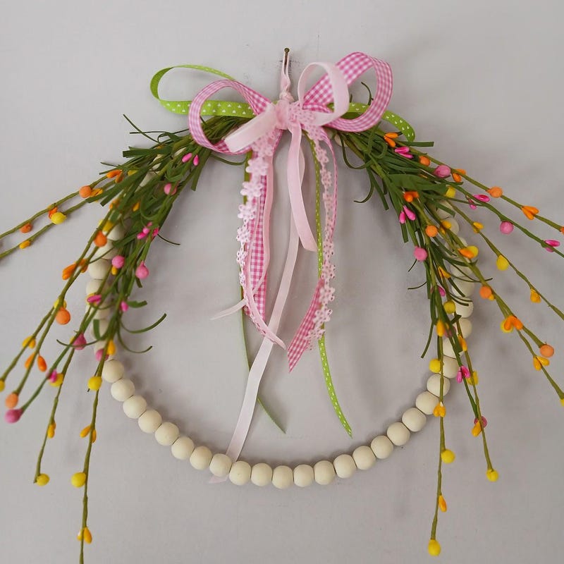Wooden Bead Wreath - Etsy