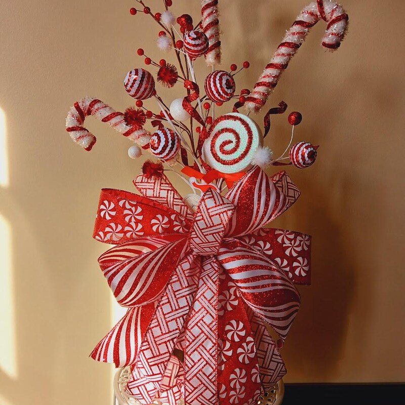 Candy Cane Tree Topper - Etsy
