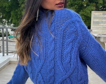 Knitting Pattern in Spanish, Handmade Two-needle Knitted Raglan Sweater ...