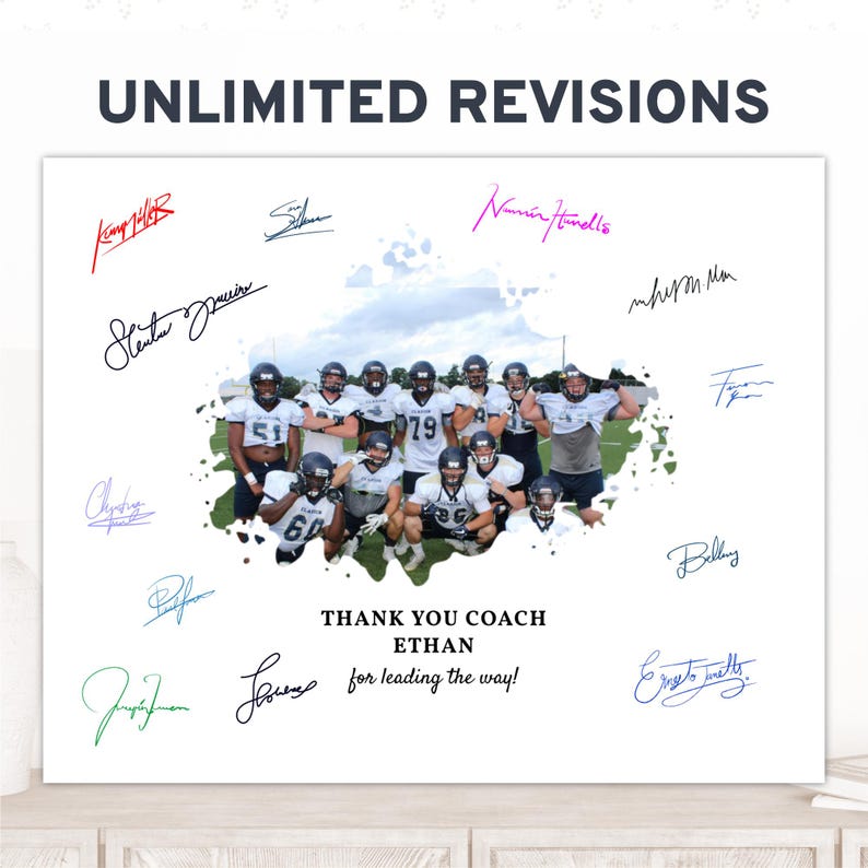 Sports Coach Photo Custom Signatures, Players Signature, Personalized ...