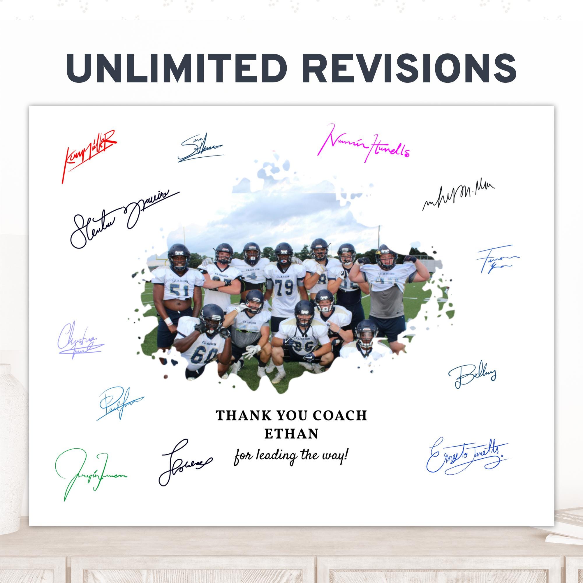 Sports Coach Photo Custom Signatures, Players Signature, Personalized ...