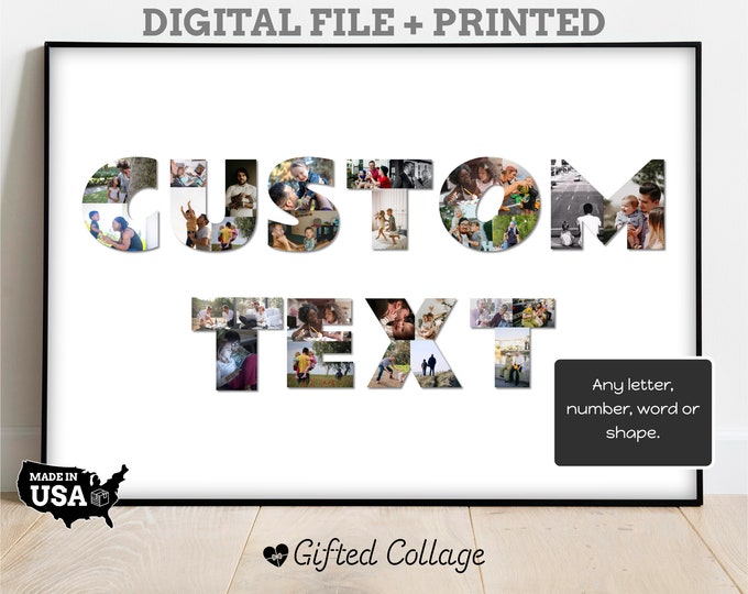 Custom Word Collage Custom Word Gift Printable Last Minute Gift for ...