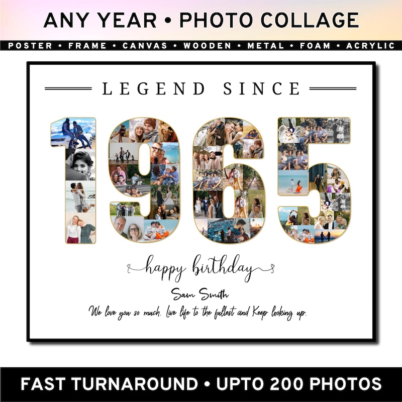 60th Birthday Collage - Etsy