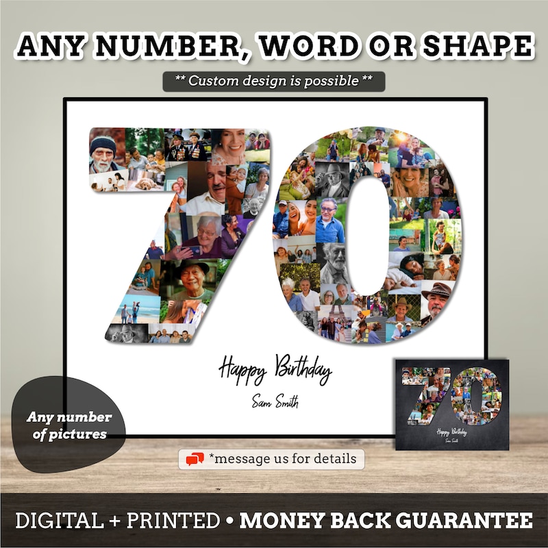 70th Photo Collage - Etsy