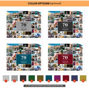 70th Birthday Photo Collage, Personalized Photo Collage, 70th Birthday ...