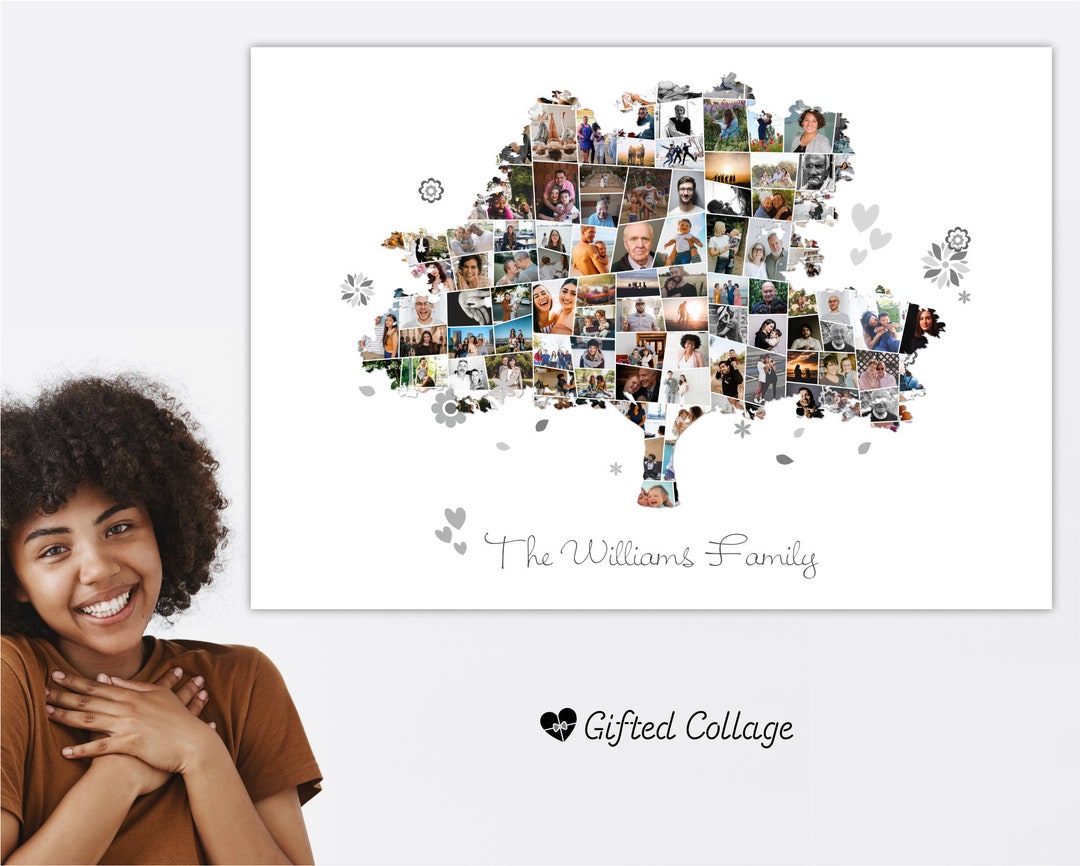 Árbol genealógico, Collage de fotos personalizado, Regalos ...