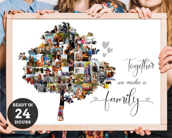 Family Tree Photo Collage Together We Make a Family - Etsy