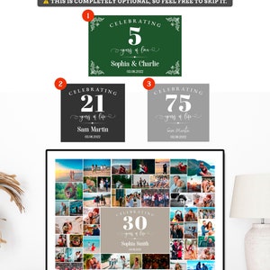 30th Photo Collage, Montage Mosaic, Photo Collage Gallery, 30 Year ...