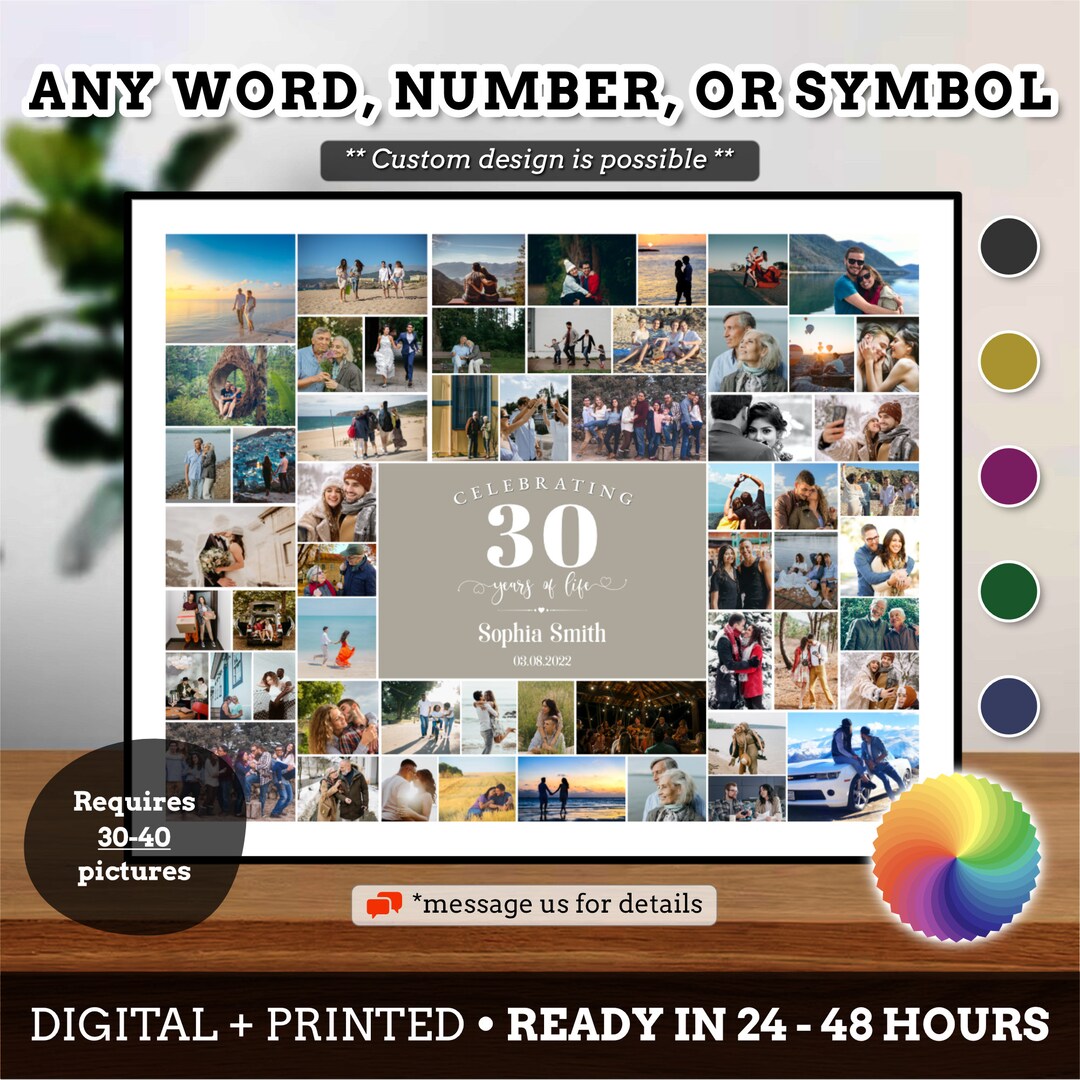 30th Photo Collage, Montage Mosaic, Photo Collage Gallery, 30 Year ...