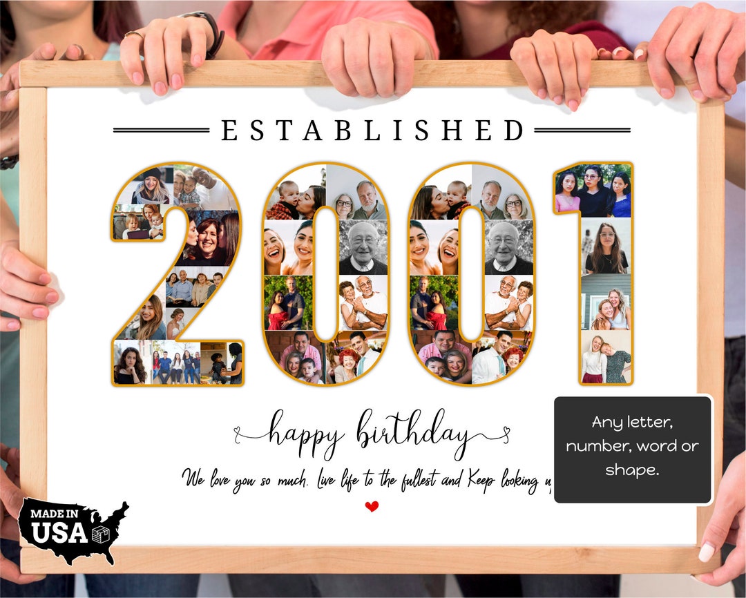 2001 Collage, Born in 2001, 21st Birthday Collage, Birthday Anniversary ...