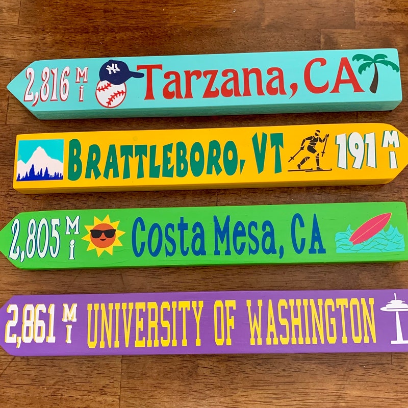 Mileage Signs - Etsy