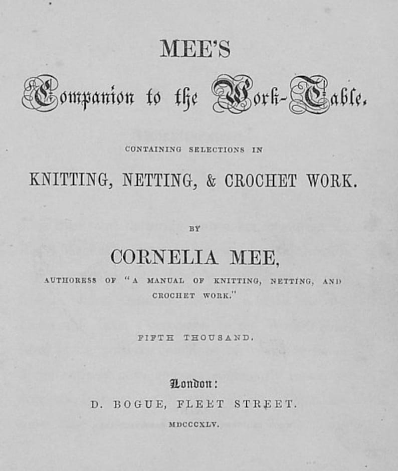 Victorian Doily, 1845 Antique Doily Knitting Pattern - Etsy