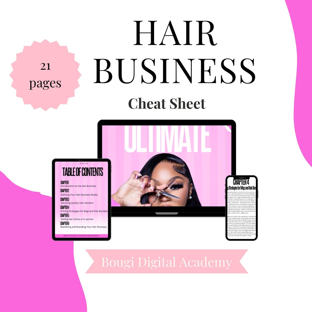 Ultimate Hair Business Cheat Sheet | Digital Download | Start Your ...