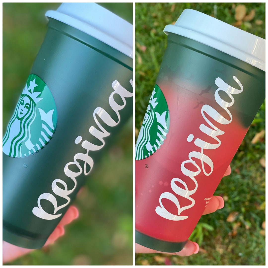 Christmas Starbucks Color Changing HOT Cup Personalized Gift - Etsy