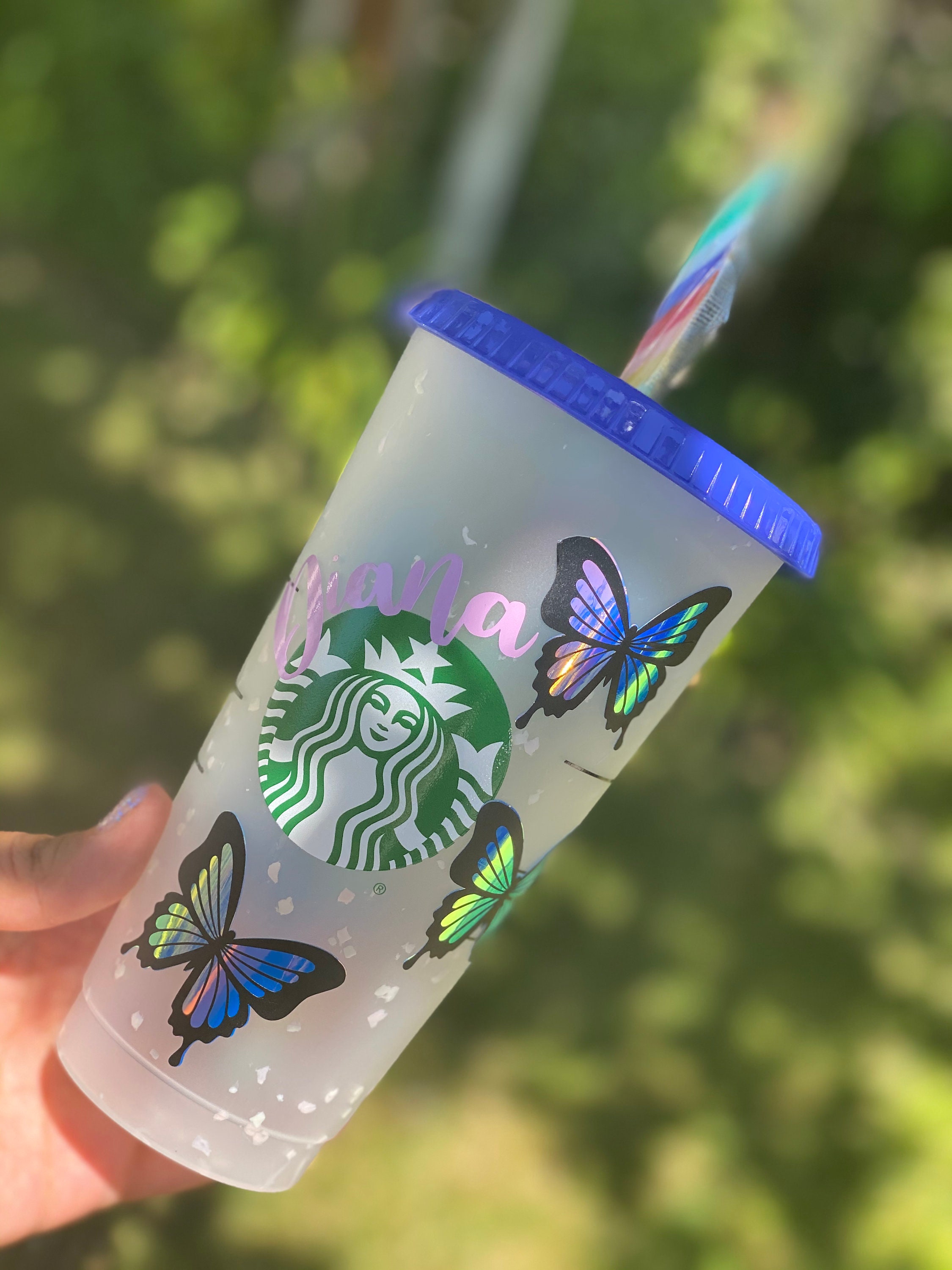 Butterfly Starbucks Cold Cup Personalized Gift Starbucks | Etsy