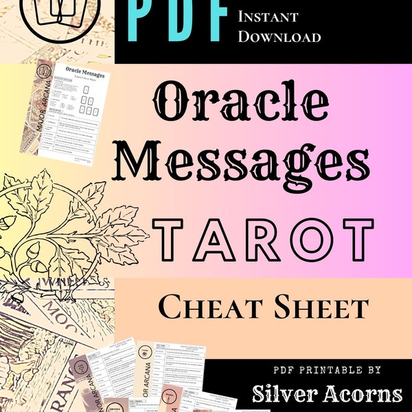 Oracle Card Cheat Sheet - Etsy