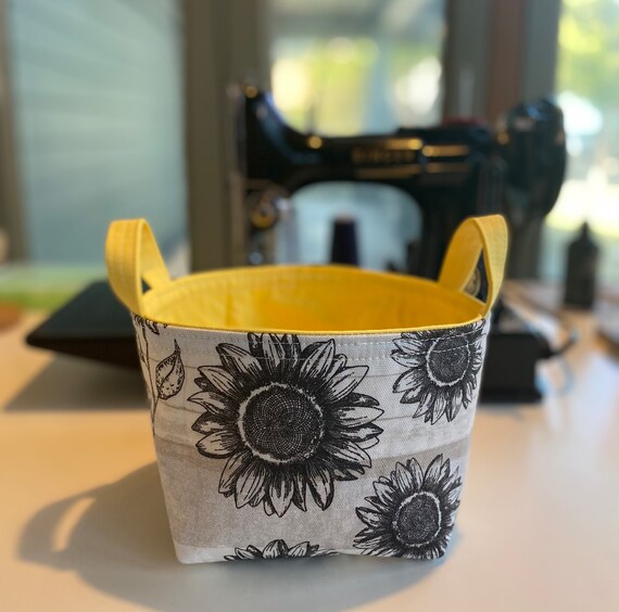 Xtra Small Lagom Fabric Storage Bin / Orange Floral Burst / - Etsy