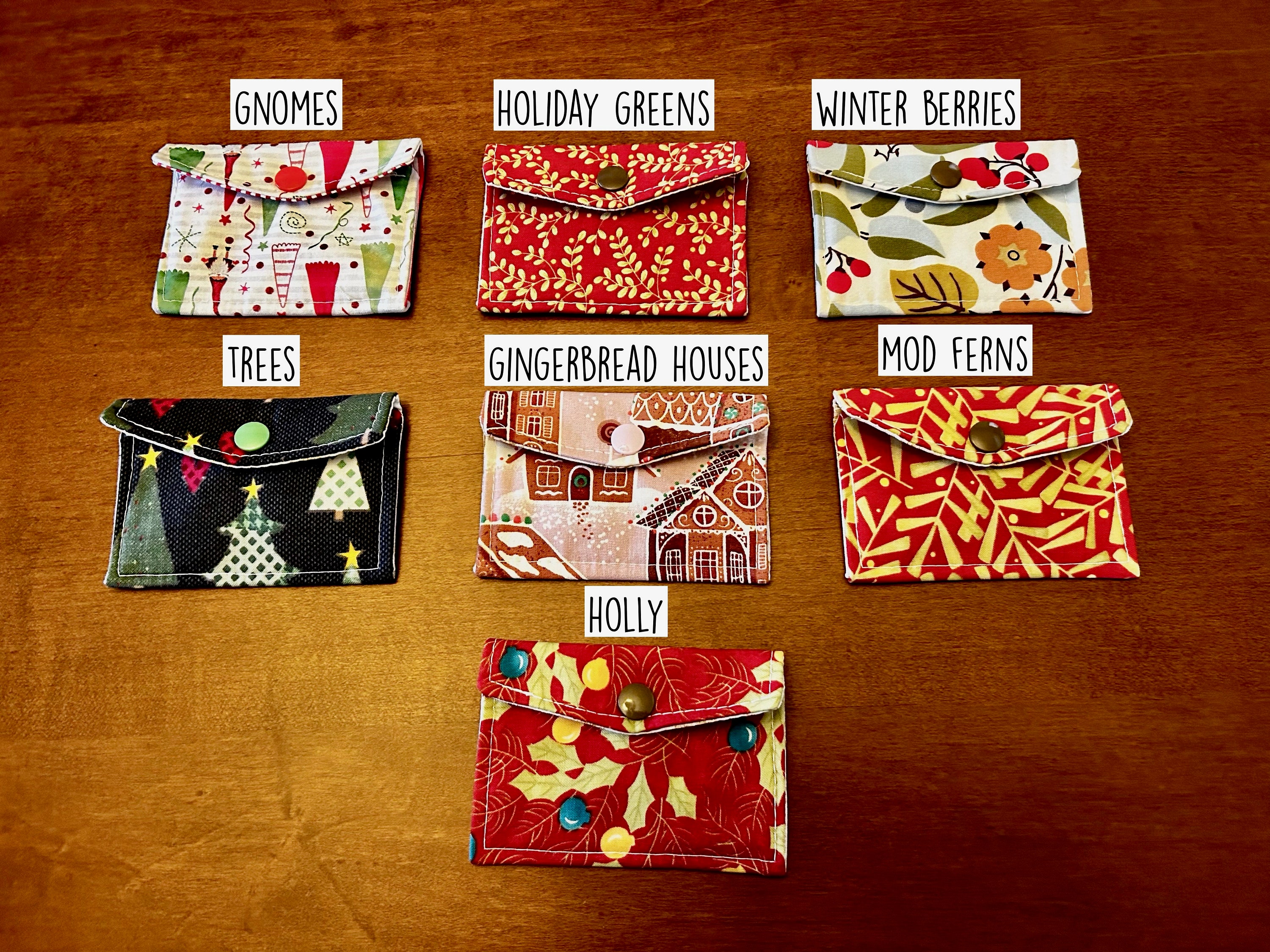 Holiday Gift Card Holder / Small Wallet Credit Card Holder - Etsy