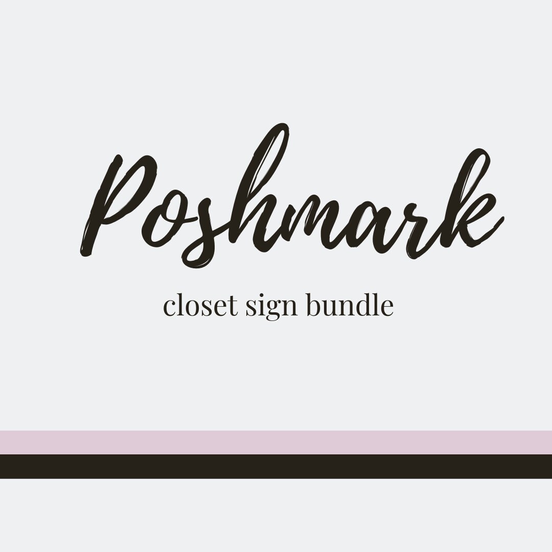 Poshmark Closet Signs, Set of 8, Ready-to-post to Poshmark, Modern ...