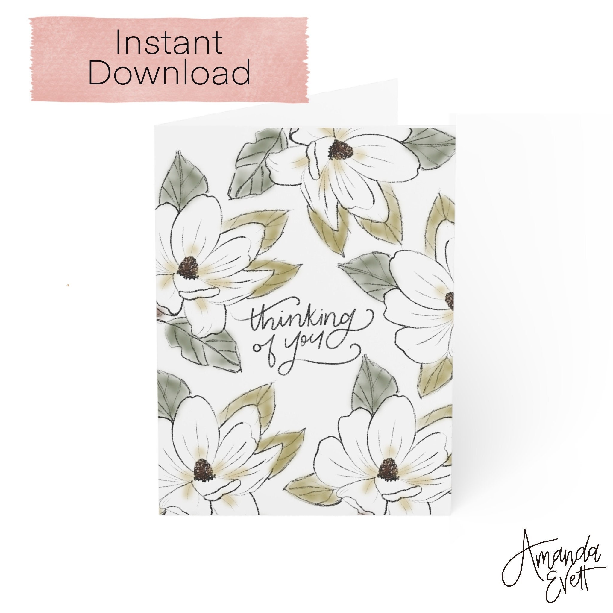 Printable Thinking of You Greeting Card Digital Download - Etsy