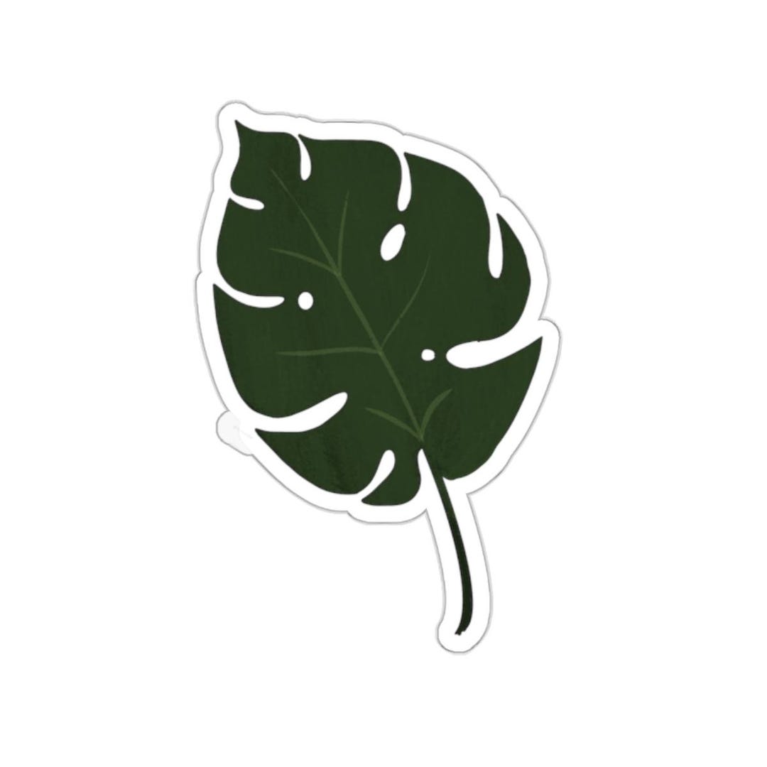 Monstera Leaf Sticker, Tropical Plant Decal, Botanical Vinyl Stickers ...