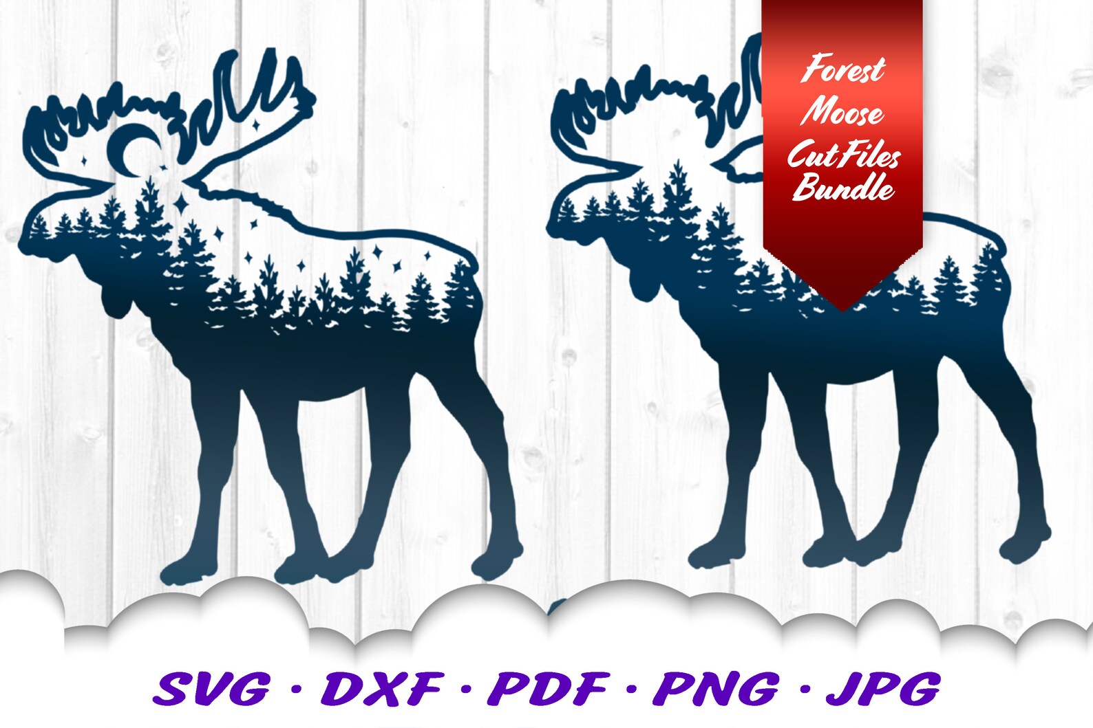 Moose SVG Bundle Forest Svg Moose Svg Files for Cricut - Etsy