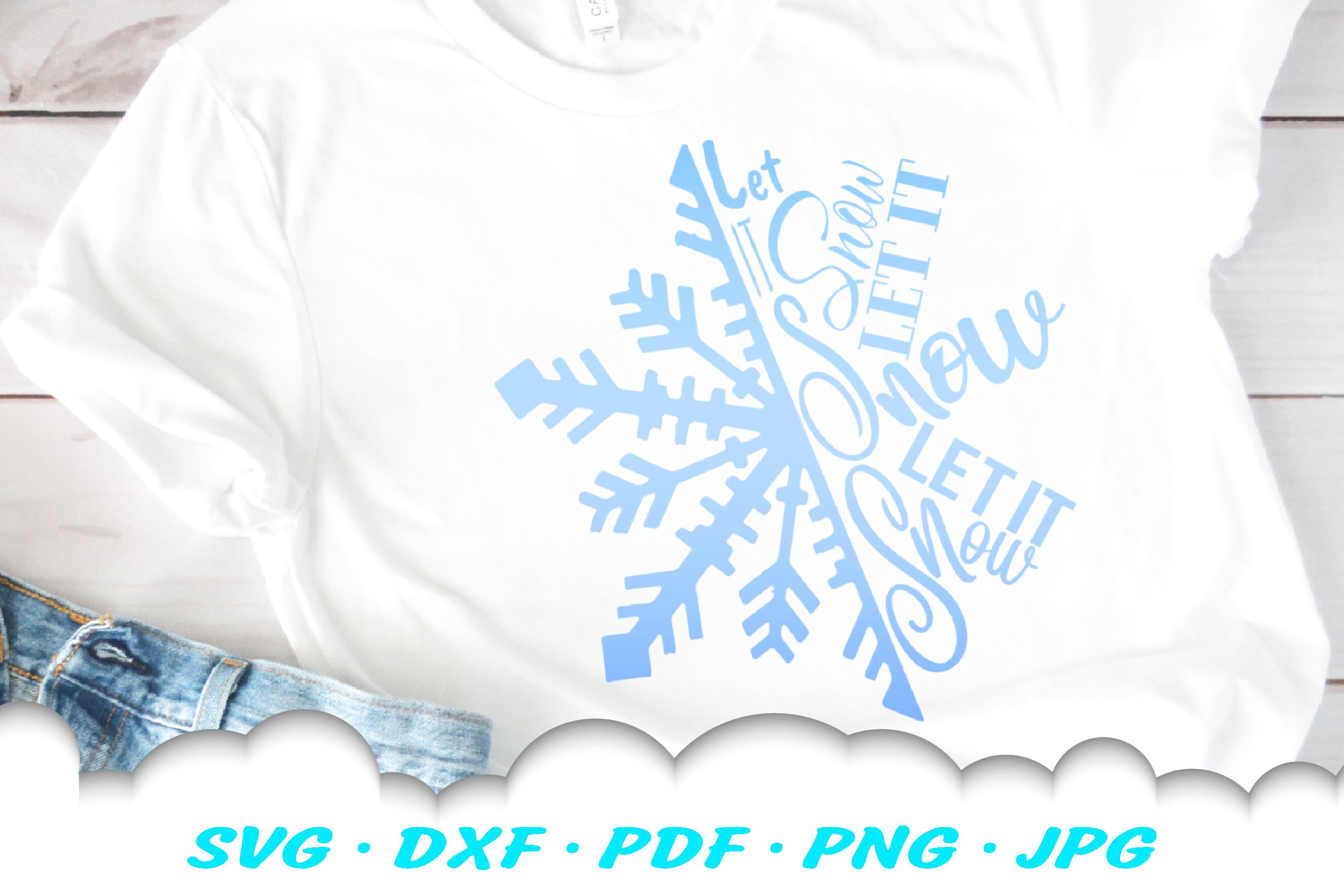 Let It Snow Snowflake SVG Christmas SVG Christmas Sign SVG - Etsy