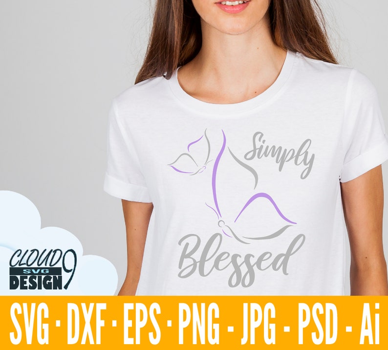 Simply Blessed SVG Butterfly SVG Butterfly SVG Files - Etsy