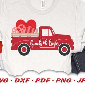 Valentine Truck SVG - Red Truck Svg - Valentine Svg - Vintage Truck Svg ...