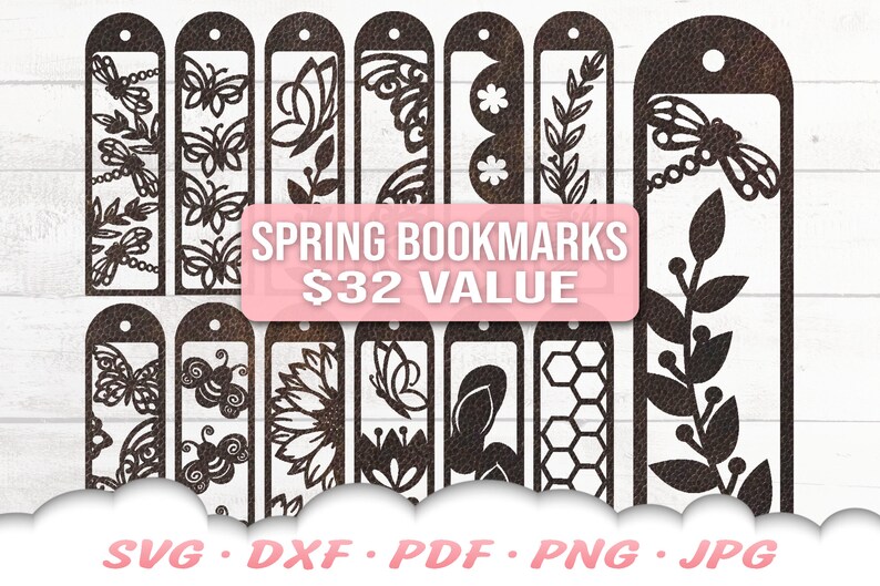 Spring Bookmark SVG Bundle Bookmark Svg Spring Svg - Etsy