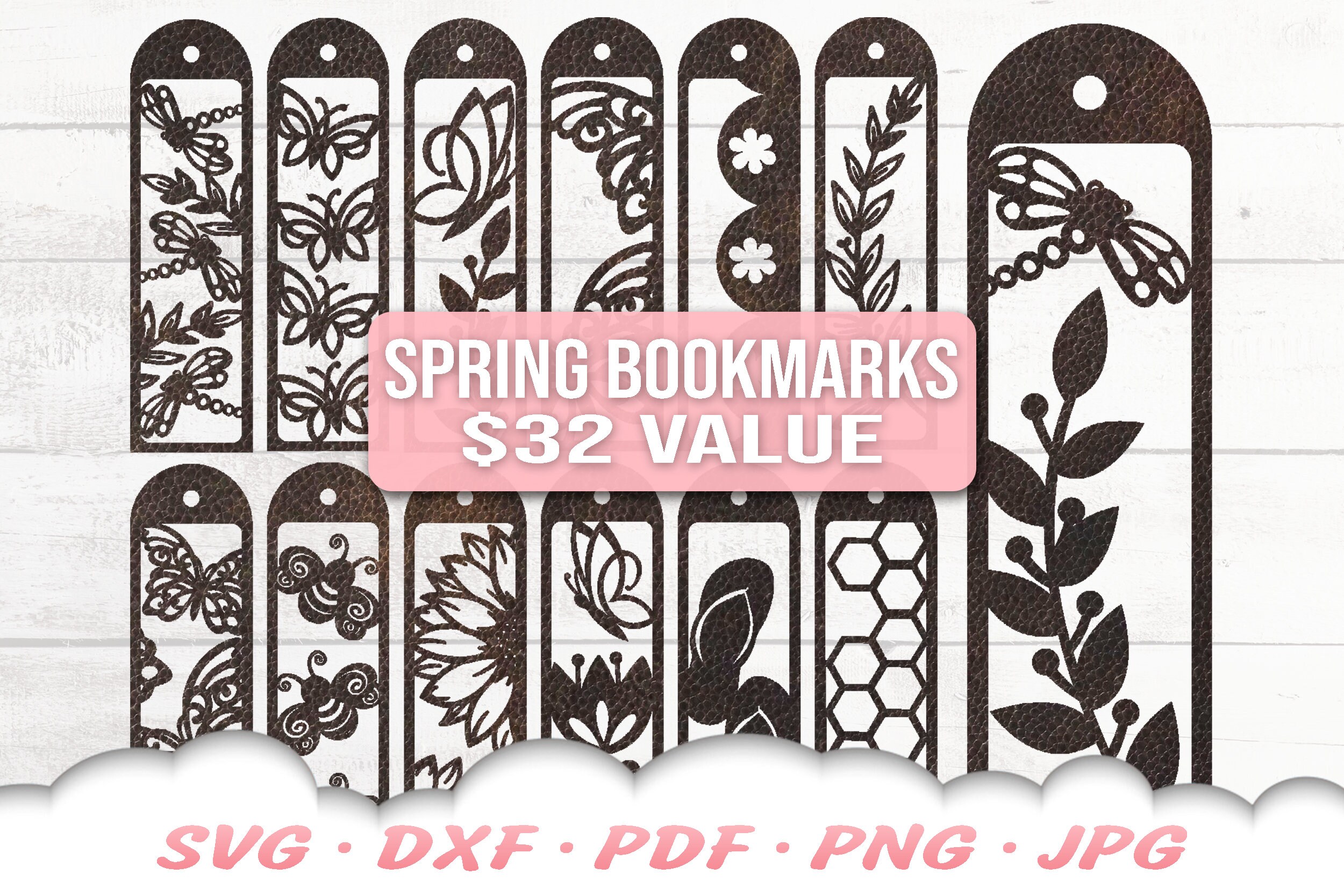 Spring Bookmark SVG Bundle Bookmark Svg Spring Svg - Etsy Canada