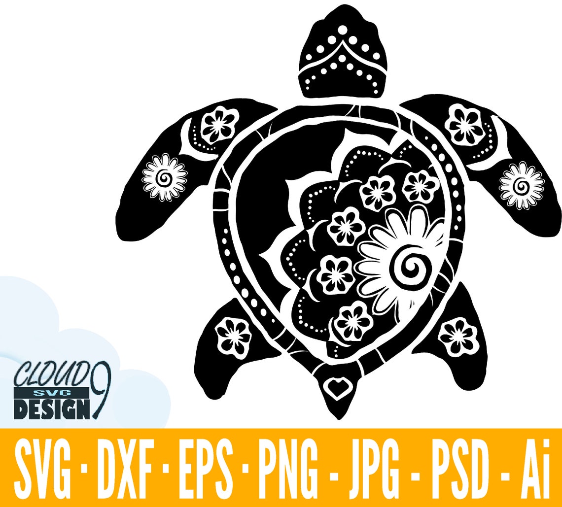 Sea Turtle Mandala SVG Mandala SVG Turtle SVG Bundle Sea | Etsy Canada
