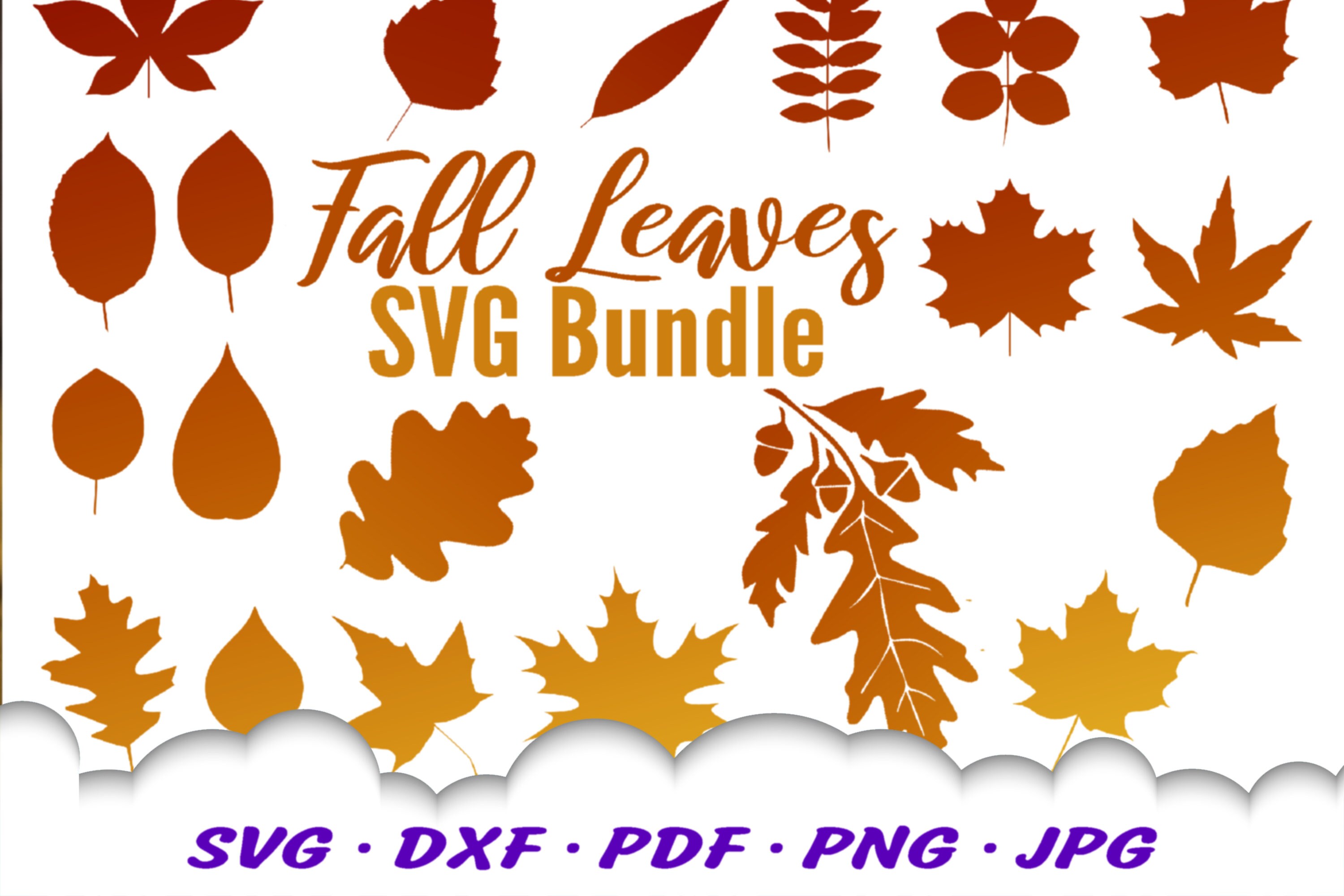 Fall Leaves SVG Bundle Fall Leaves SVG Files for Cricut | Etsy