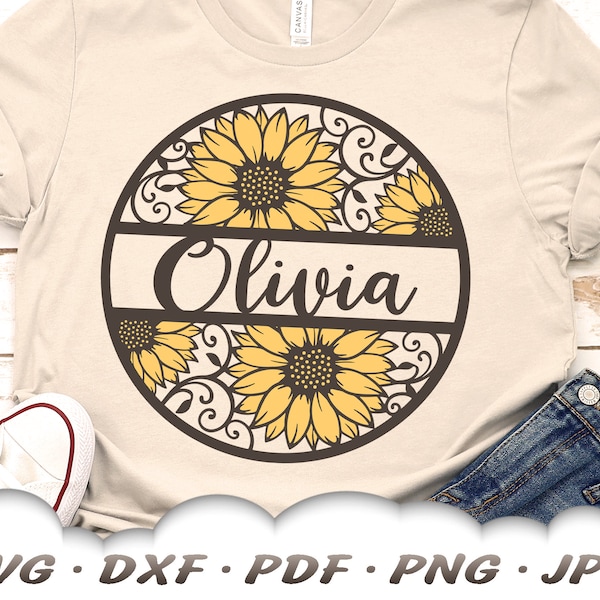 Sunflower Monogram - Etsy