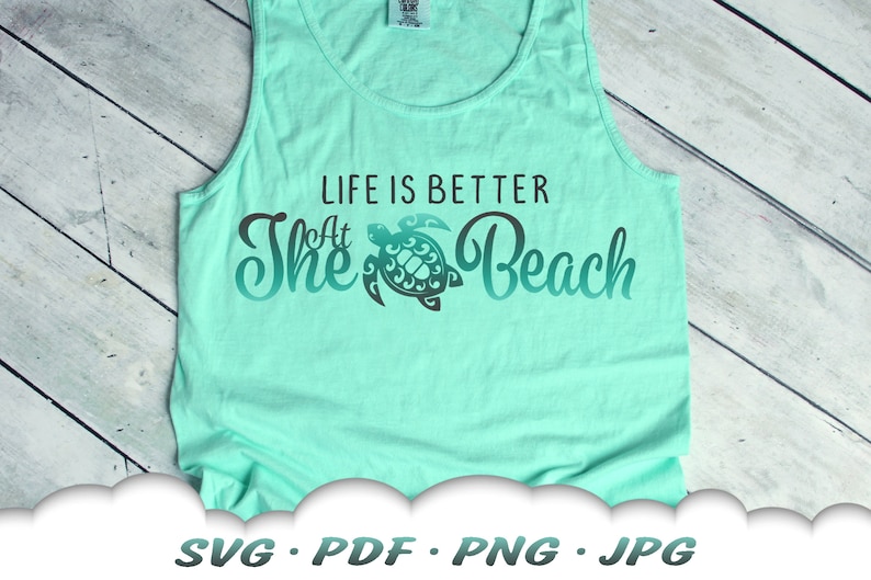 Beach Life Mandala Sea Turtle SVG Files for Cricut Life is - Etsy