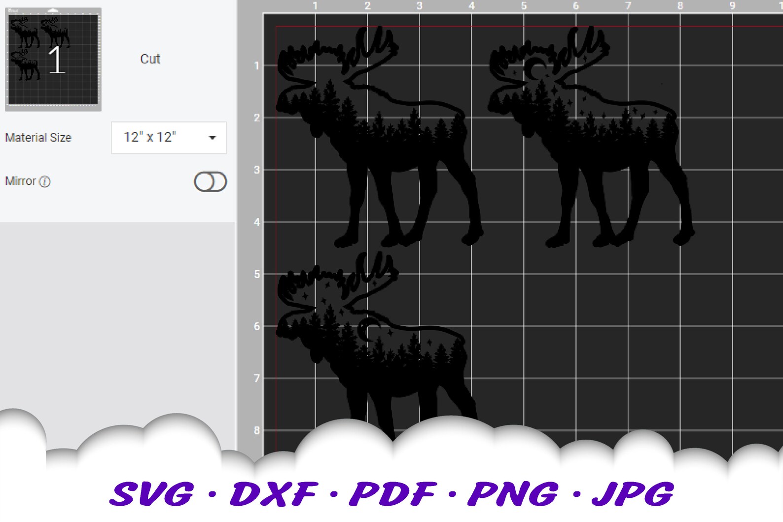 Moose SVG Bundle Forest Svg Moose Svg Files for Cricut - Etsy