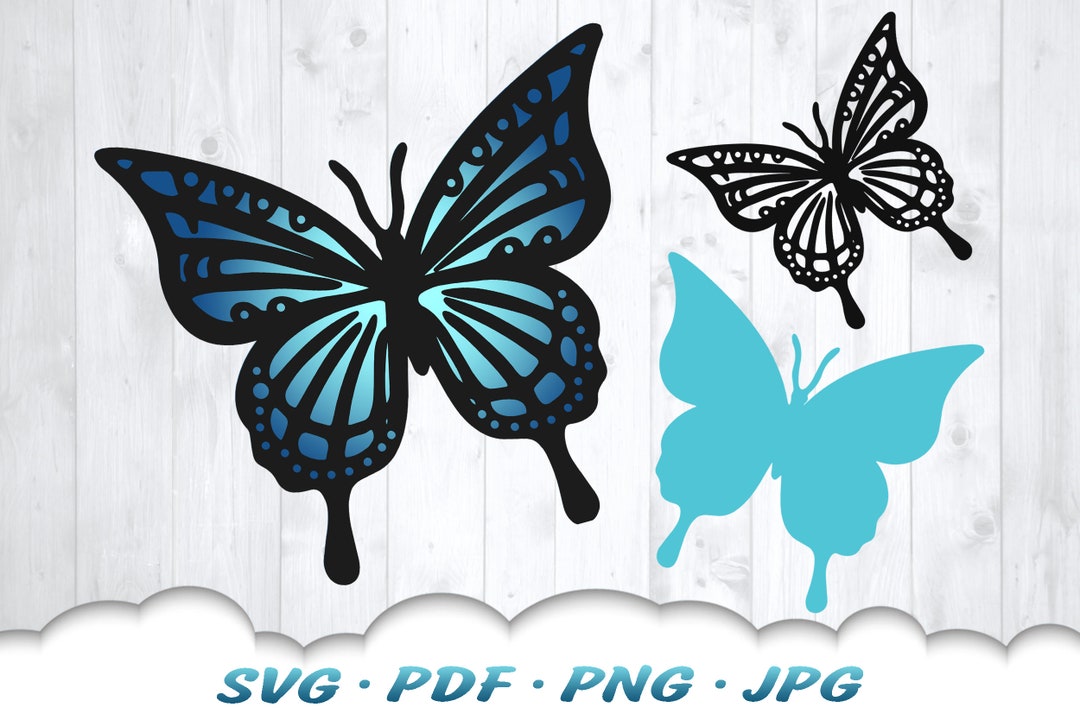 Butterfly Svg - Monarch Butterfly Svg Files for Cricut - 3D Layered Svg ...