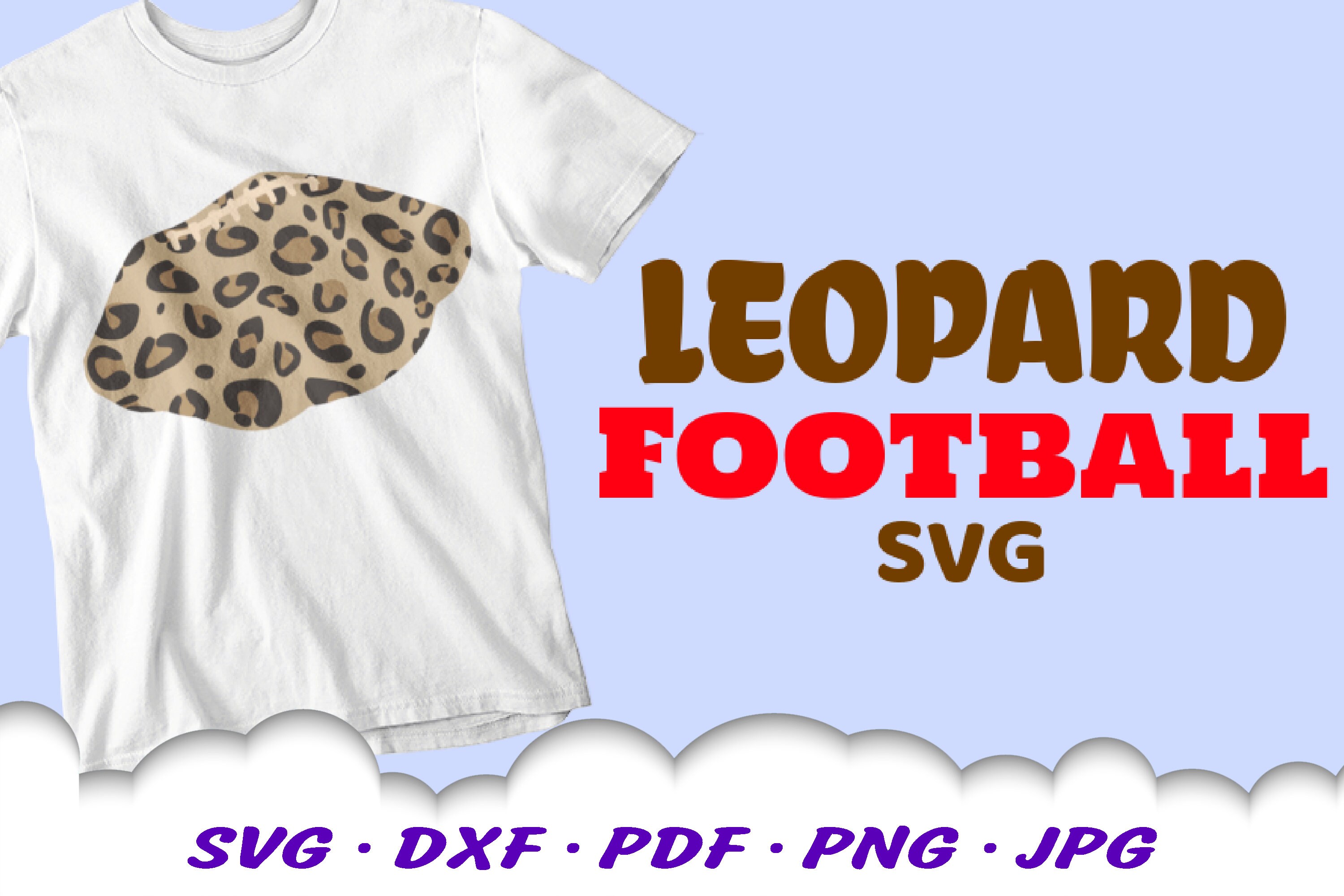 Leopard Football SVG Leopard SVG Files for Cricut Football | Etsy